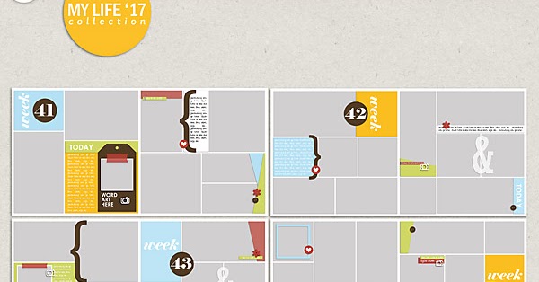 Scrapping with Liz: My Life Templates 11 and October Monthly Review