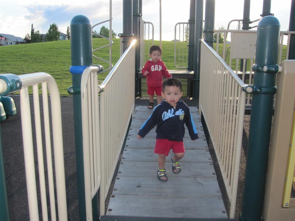 Double Pee Pee: Crossing the playground bridge