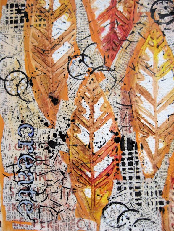 Lisa's Collage Stuff Blog: Modeling Paste Leaves Page