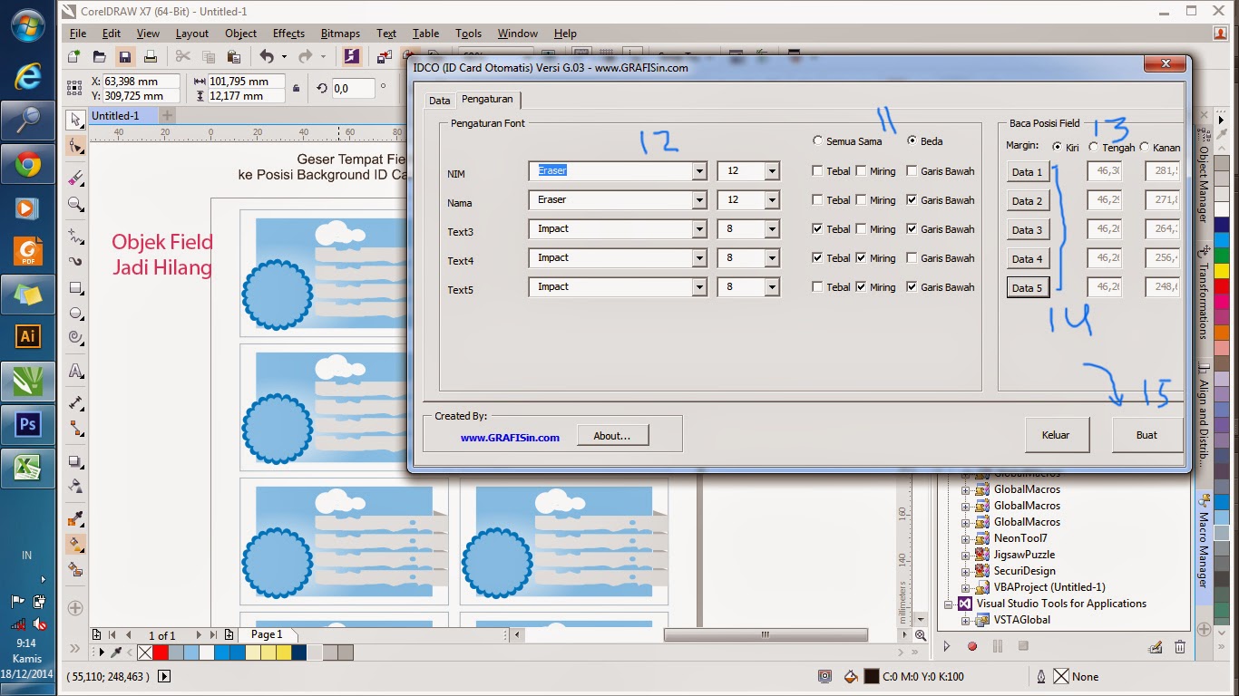 Tutorial Membuat Id Card Otomatis Di Coreldraw Bagian 1 - Riset