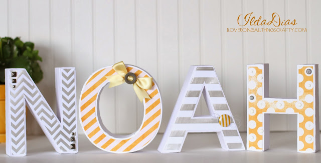 I Love Doing All Things Crafty: Noah 3D Paper Letters | SVGCuts
