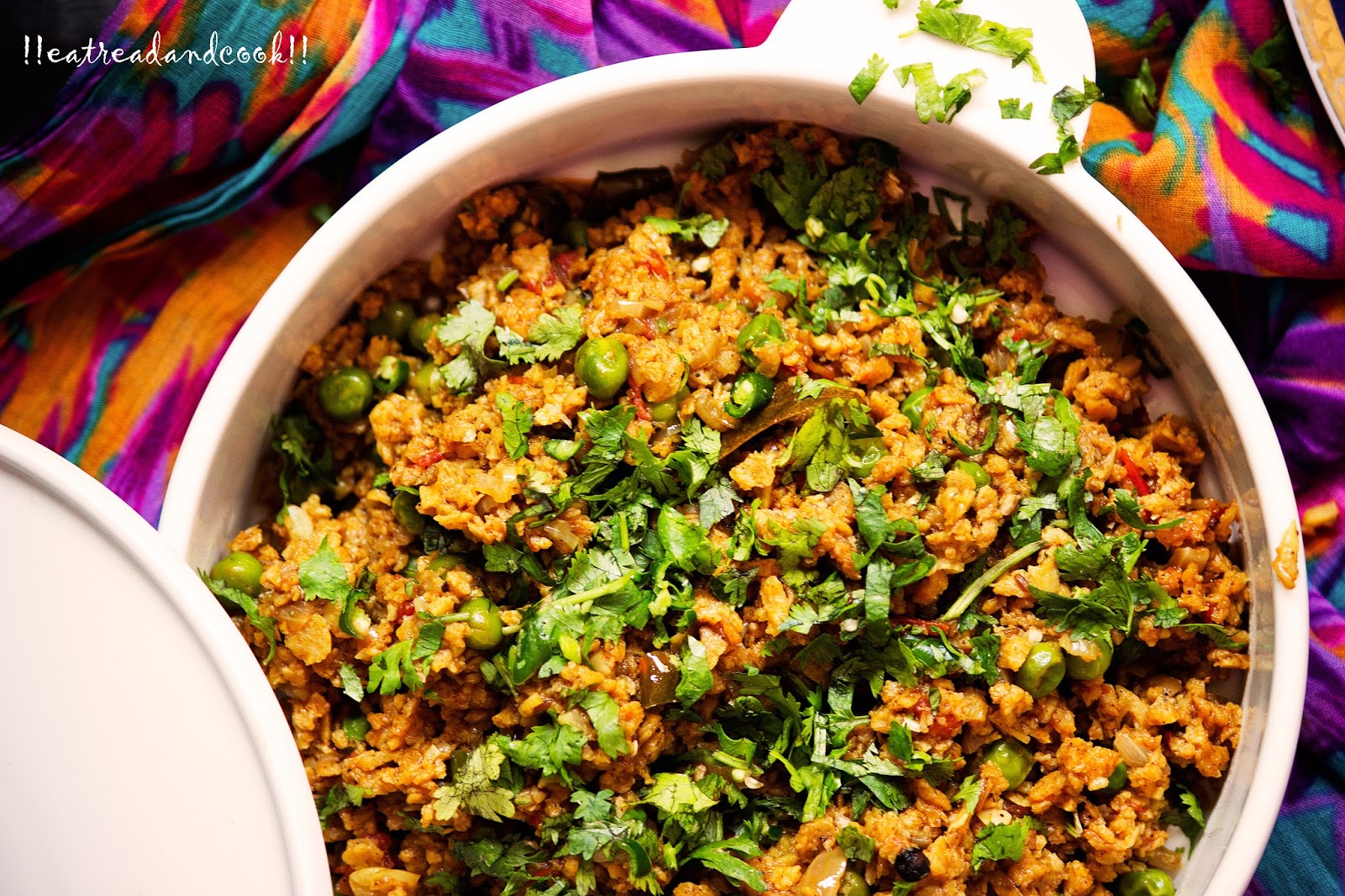 Veg Soya Keema Matar