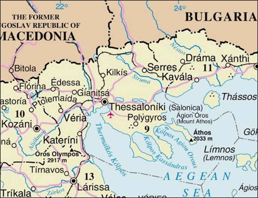 Thessaloniki Kaart | Kaart