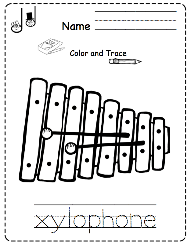 Music Instruments Printable (No Prep) ~ Preschool Printables