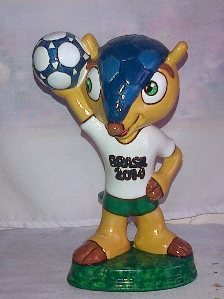 Fuleco Brasil 2014 En Cerámica - Mega Marranos pintados