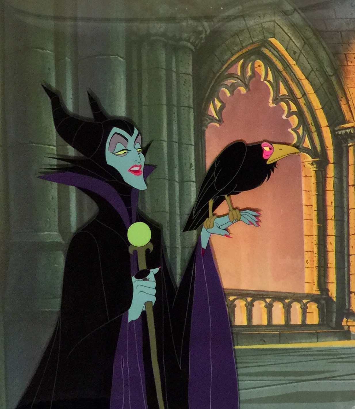 Animation Collection: Original Production Cel of Maleficent and Diablo ...