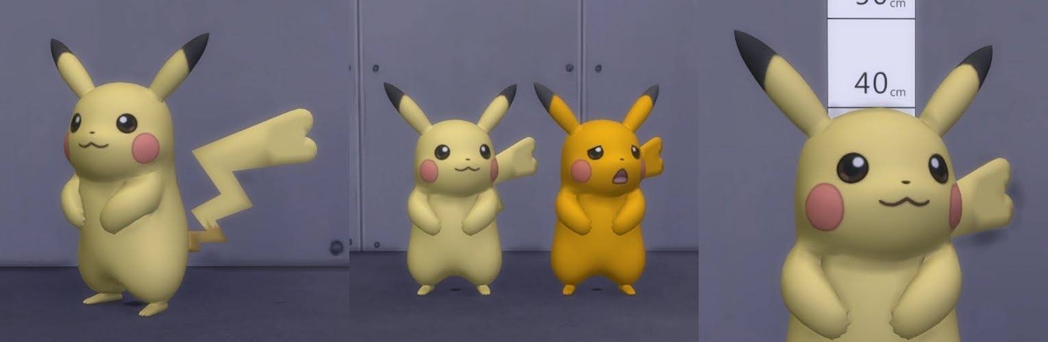 Moon Sims: Sims4-傢俱-寶可夢-皮丘、皮卡丘、雷丘