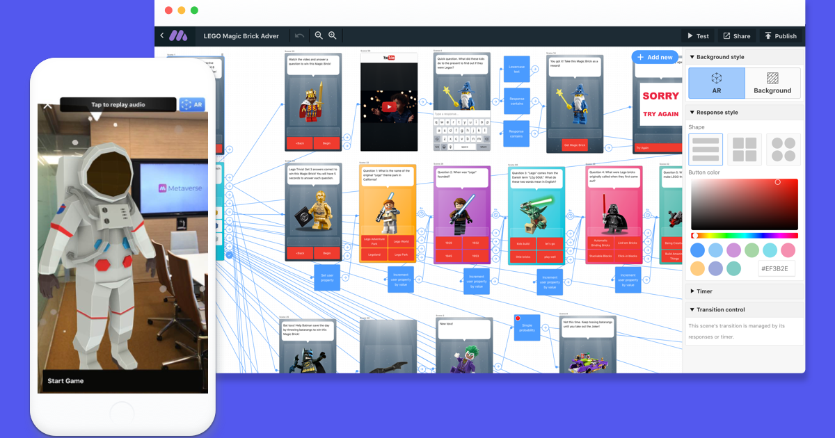 Nik's QuickShout: Creating Augmented Reality Experiences with Metaverse