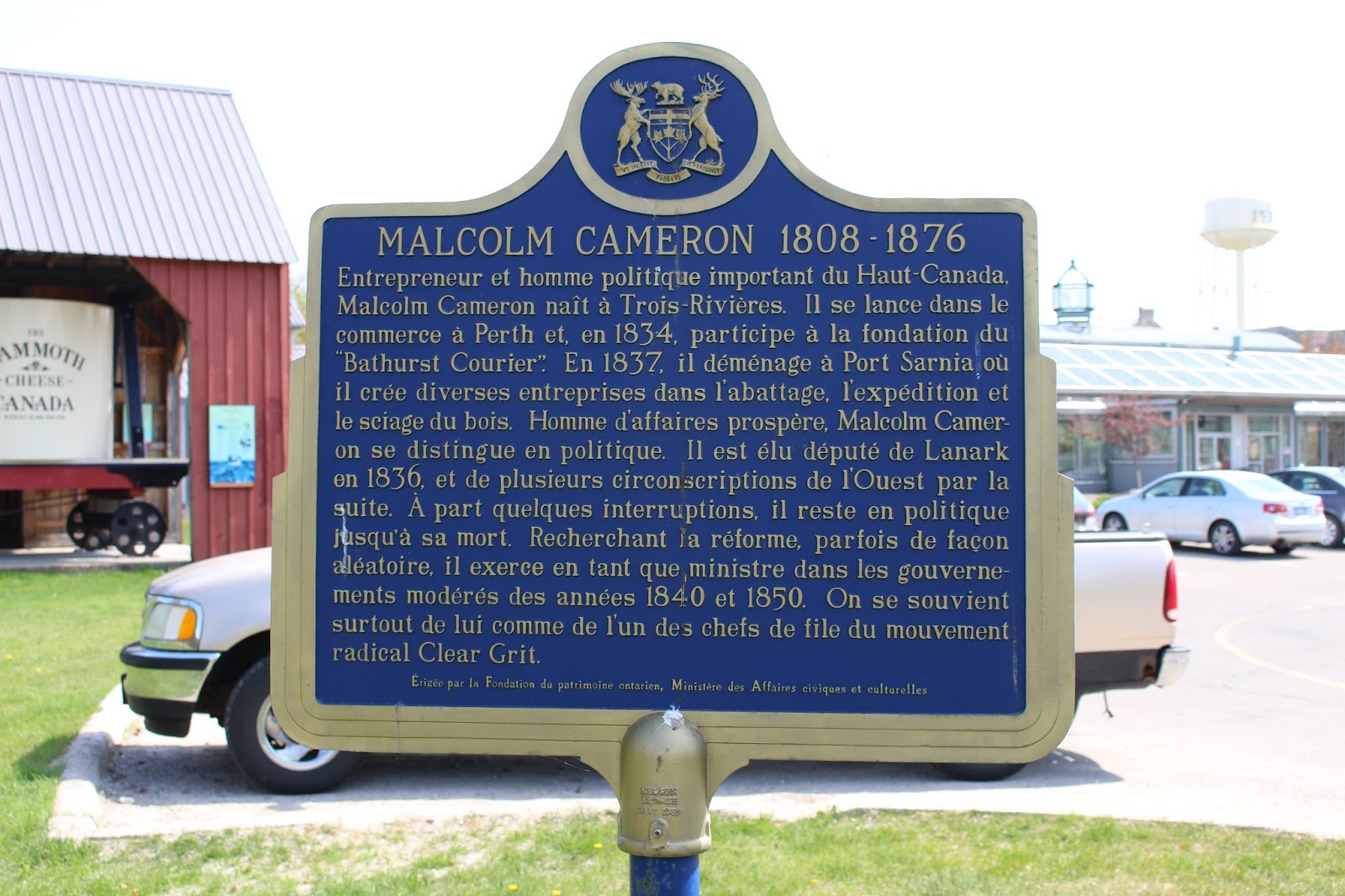 Memorials in Ottawa: Malcolm Cameron Plaque