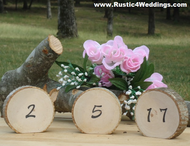 Rustic Wedding Table Numbers