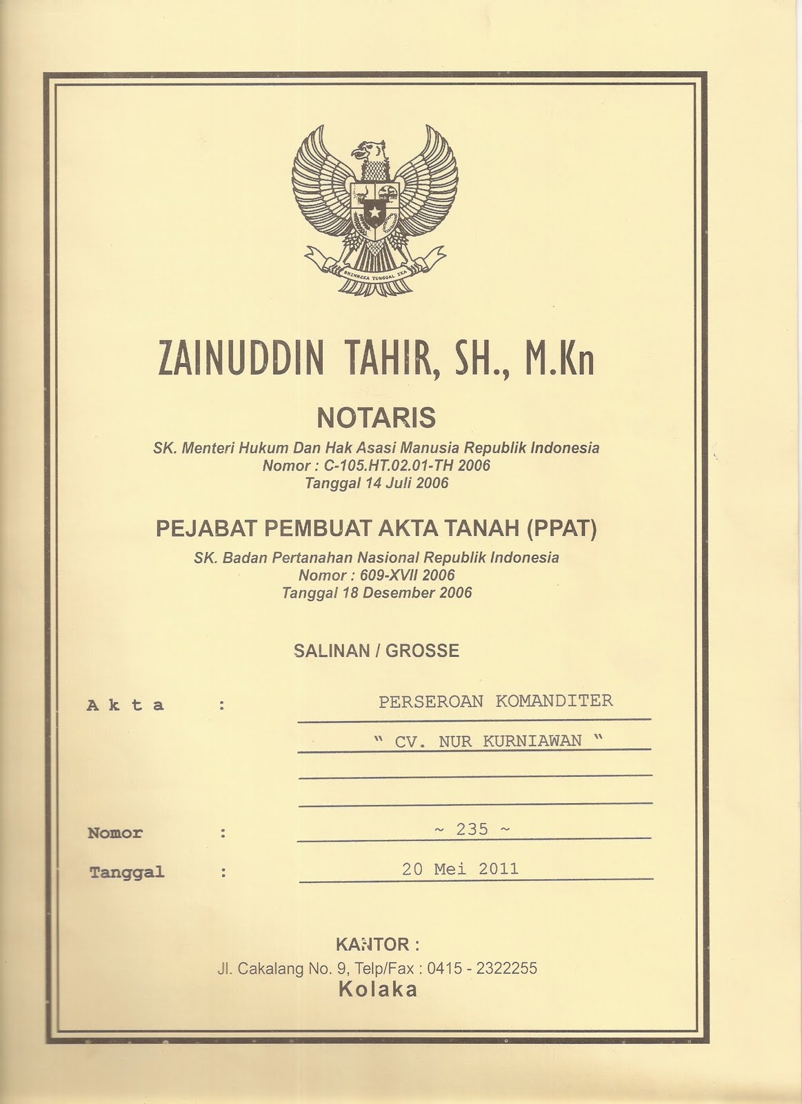 Akta Pendirian Perusahaan Harus Dibuat Di Kantor - Perumperindo.co.id