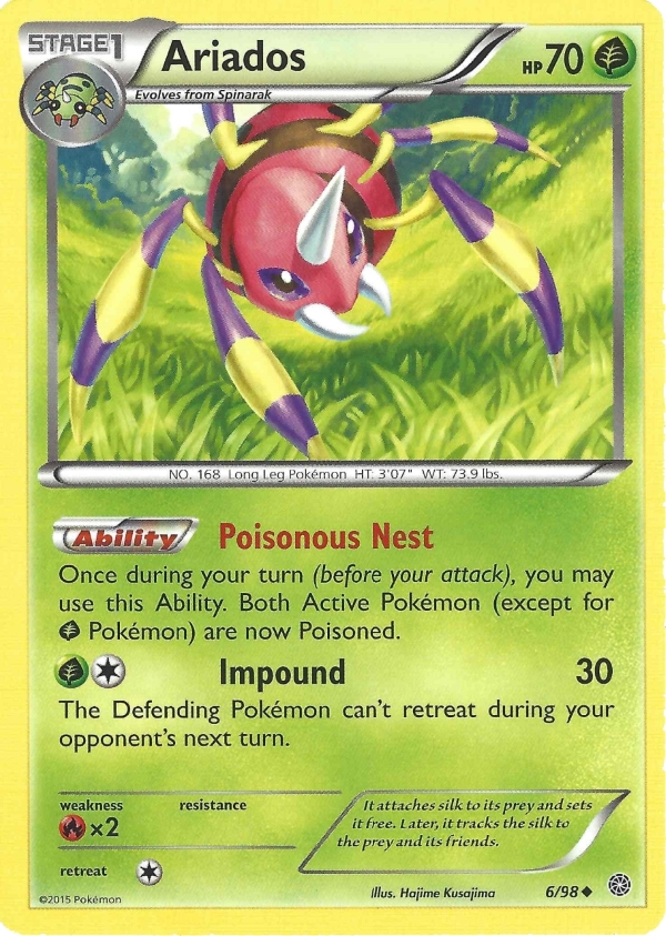 Ariados -- Ancient Origins Pokemon Card Review | PrimetimePokemon's Blog