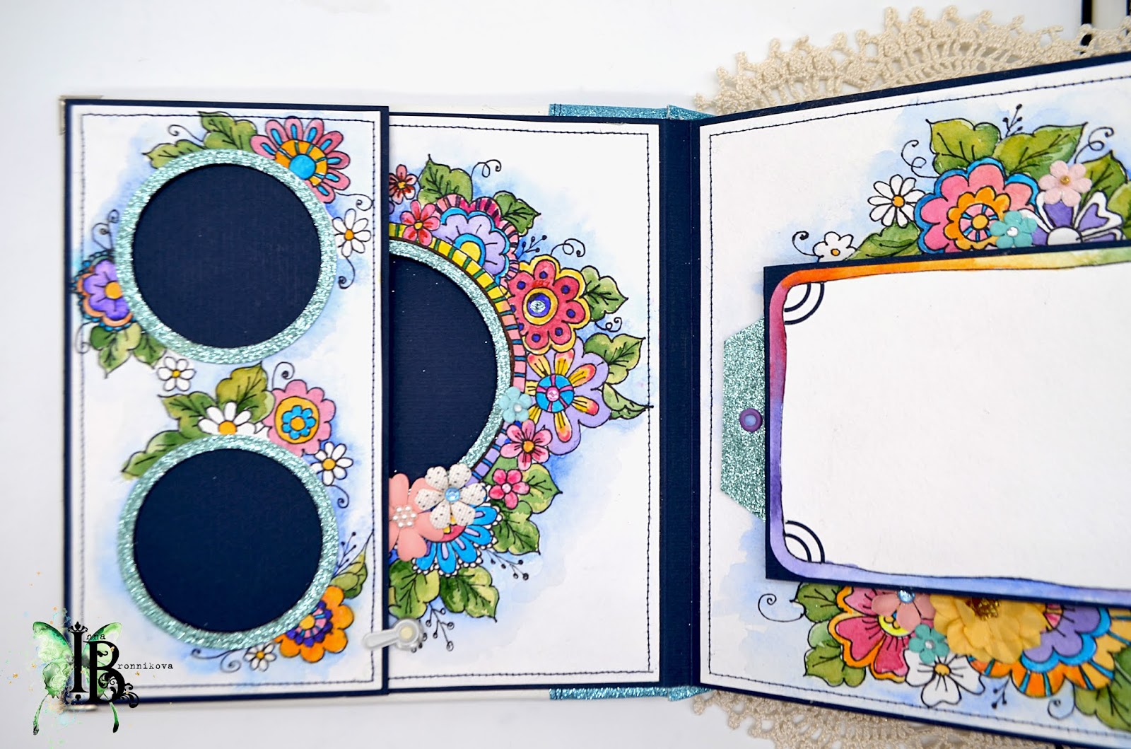 Mini Album Makers Challenge: Watercolor Doodling Album Tutorial by Inna ...