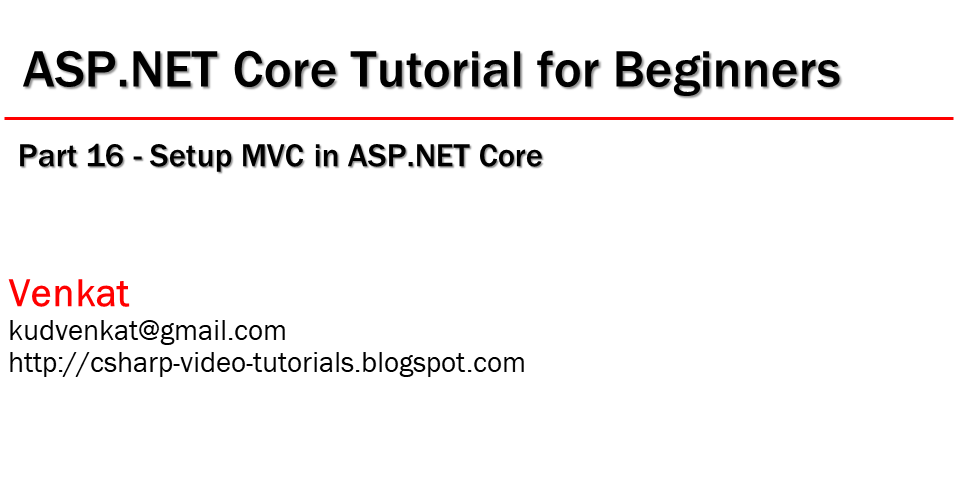 Sql Server Net And C Video Tutorial Setup Mvc In Core Slides