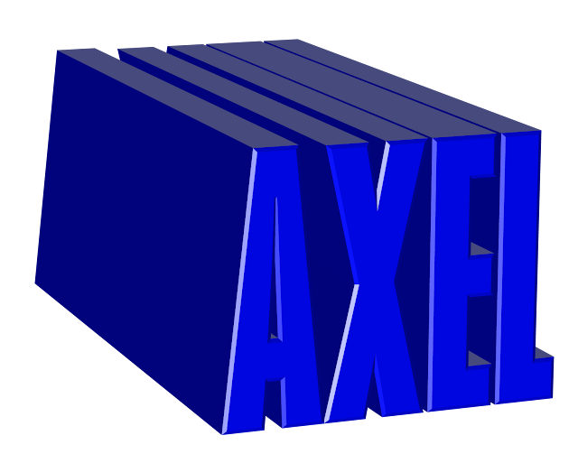 AXEL 3D MAYUSCULAS - Nombres en 3D gratis