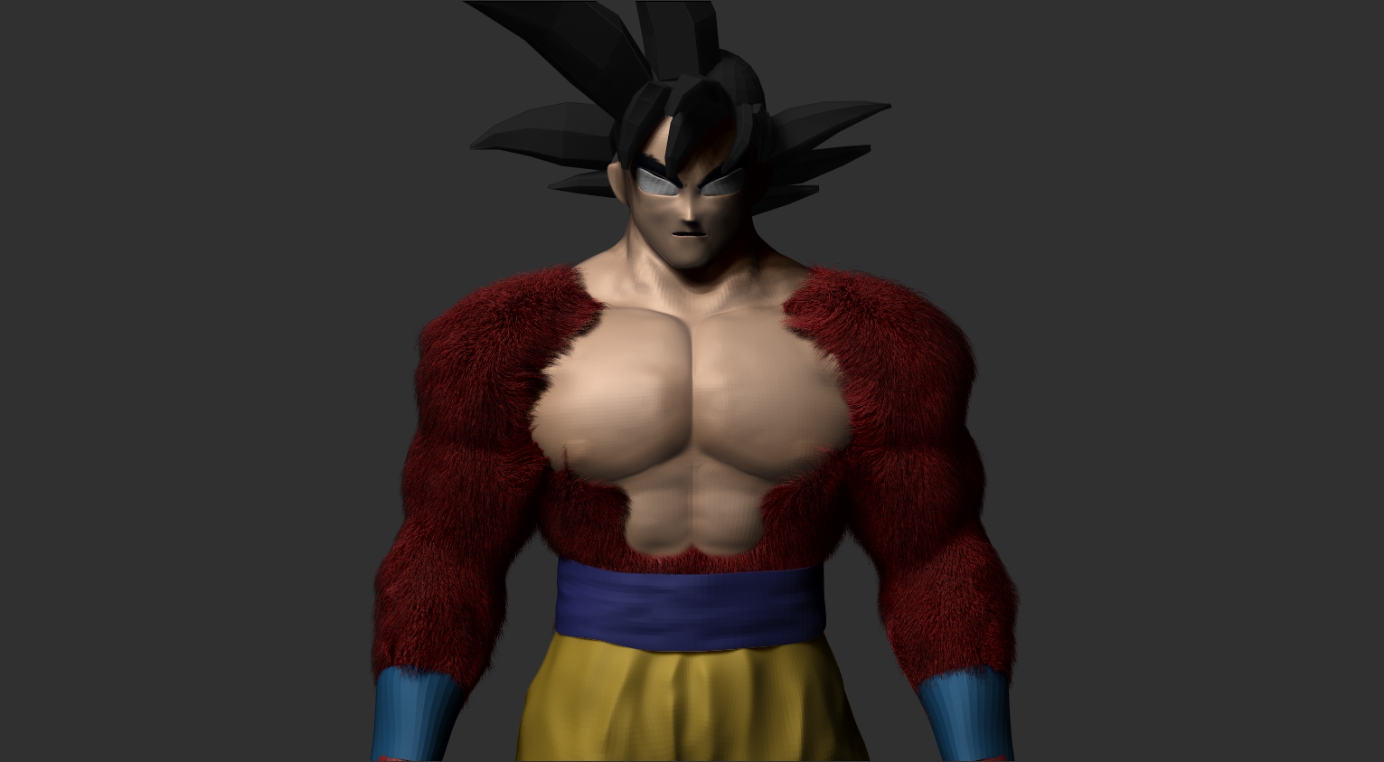 ADITYA PARAB - CG WORK: Goku Super Saiyan 4 Model