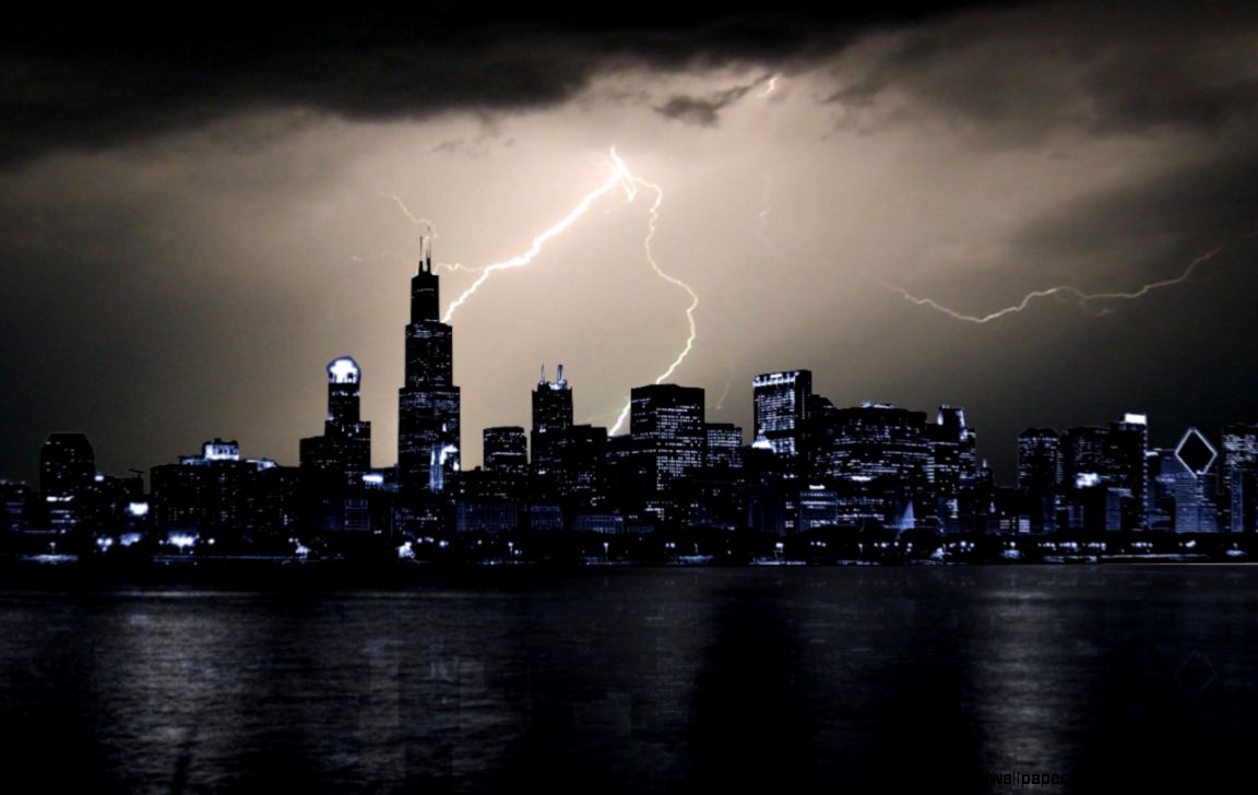 Lightning In City Wallpaper Hd | All Wallpapers Desktop