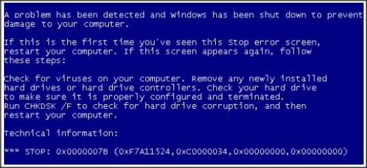 Kode Blue Screen bsod pada OS Windows