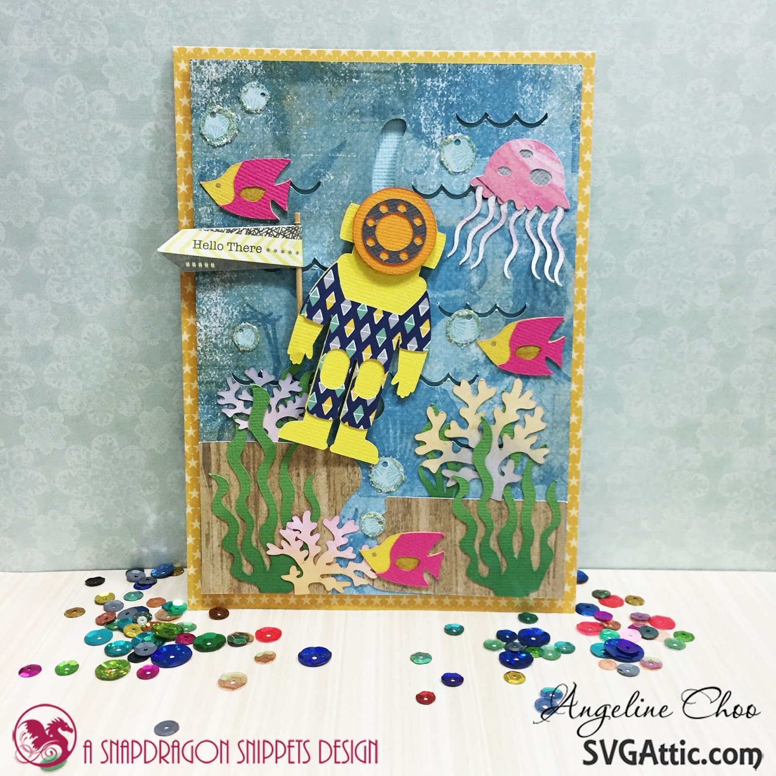 SVG Attic Blog: Under the Sea Slider Card with Angeline