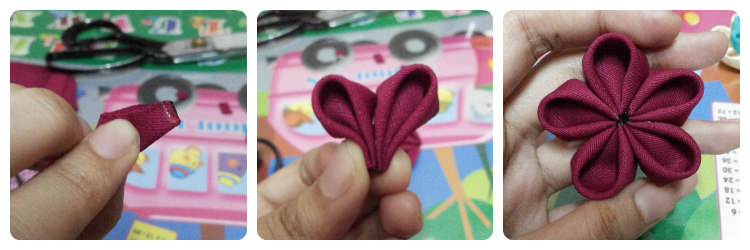 Mimamimoth: Tutorial : Cara Buat Bunga Menggunakan Riben atau Kain
