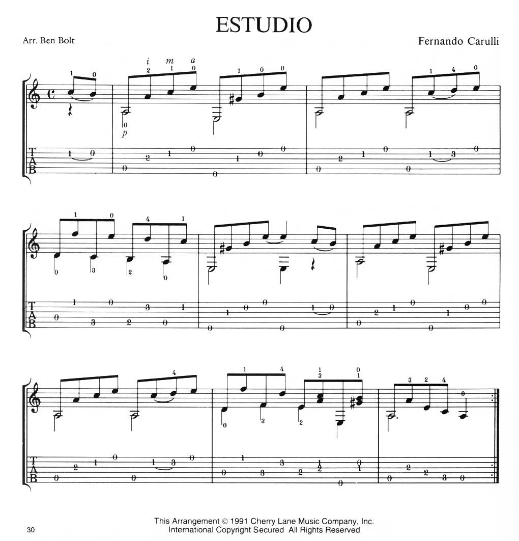 Phoe Aye: 39 Progressive solos for classical guitar with tablature