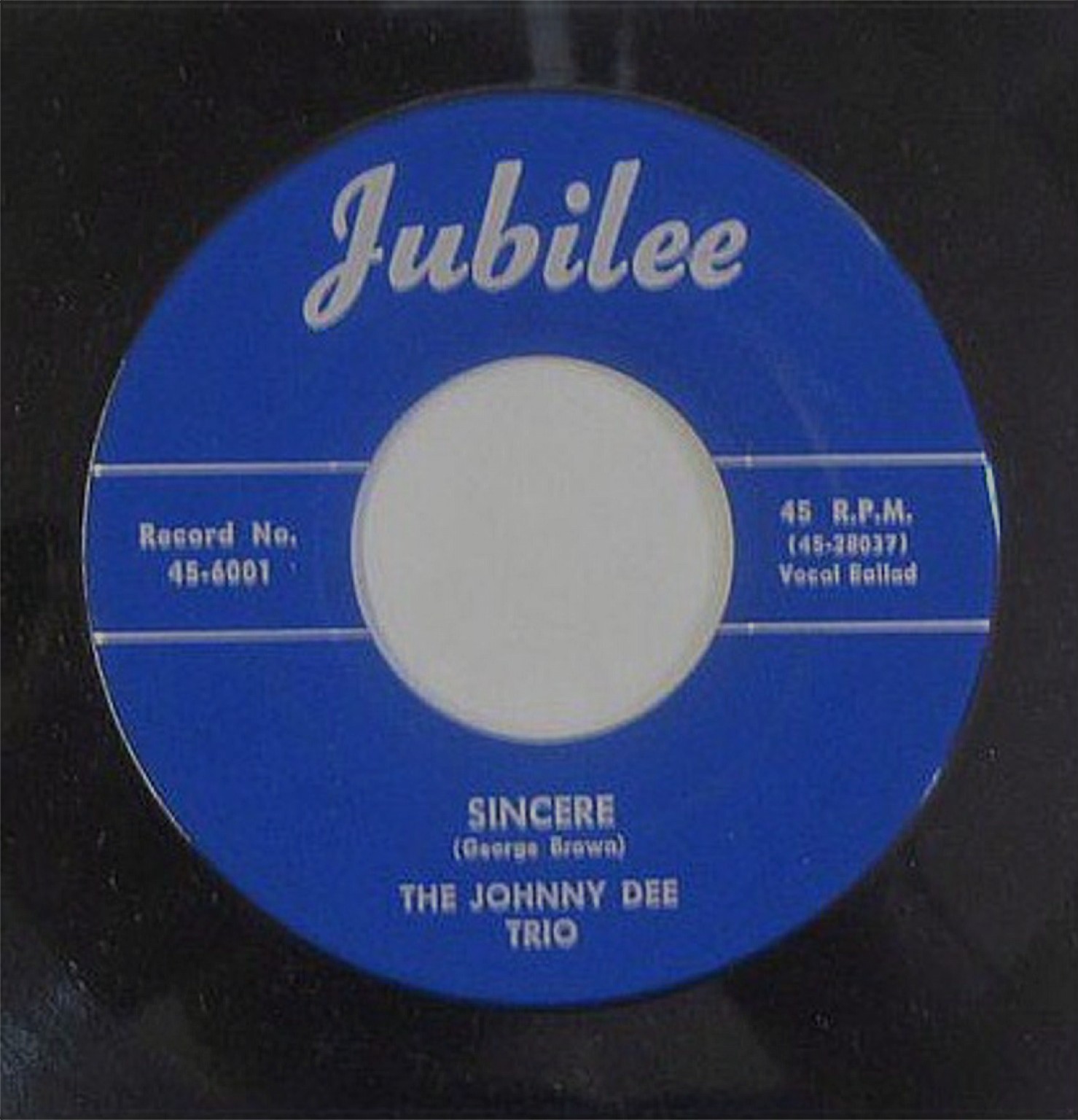 WHITE DOO-WOP COLLECTOR: THE JOHNNY DEE TRIO_Sincere