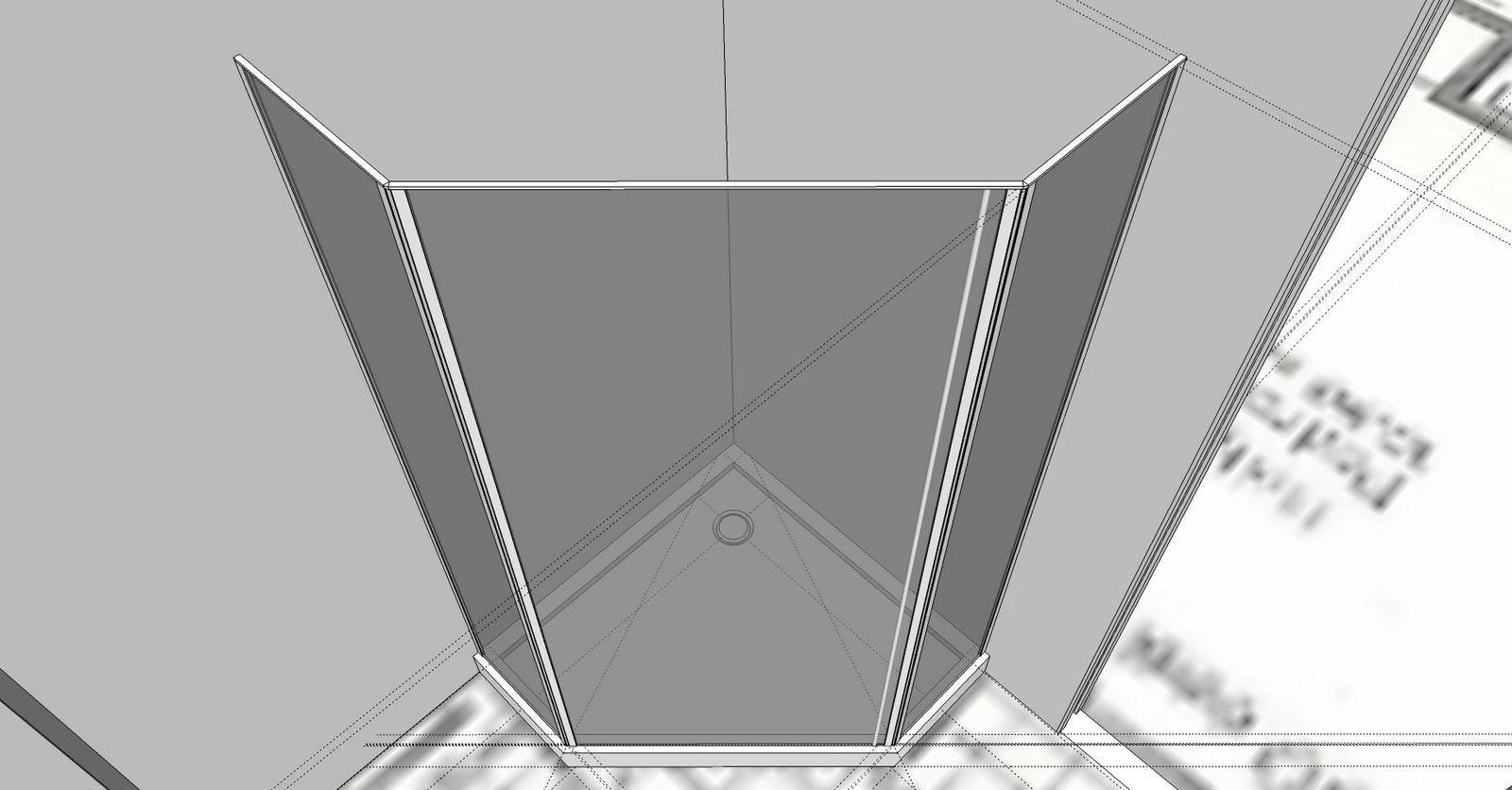 The Bath Room 2: Sketchup model shower progress
