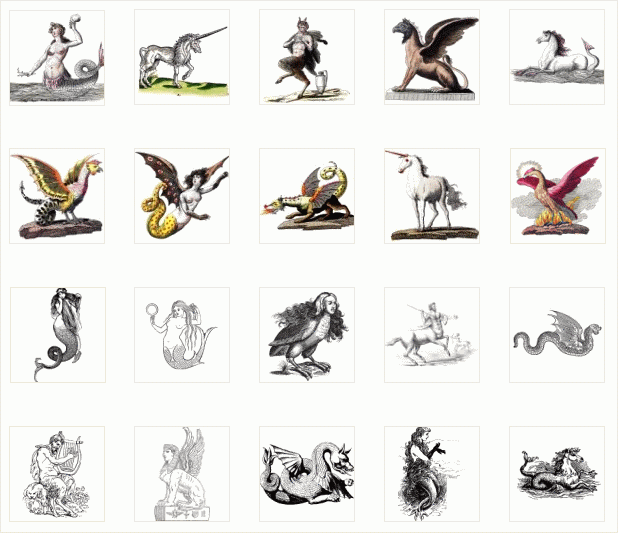 Animales y seres de la mitología. | Luna llena