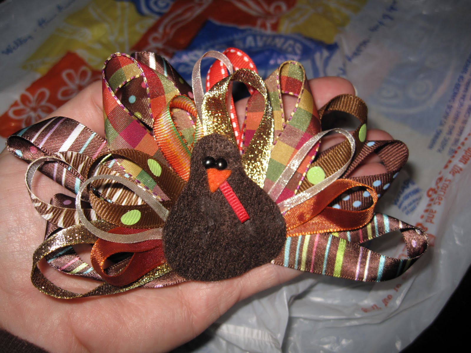 Angela Anderson Art Blog: Ribbon Turkey Pins - After School Art