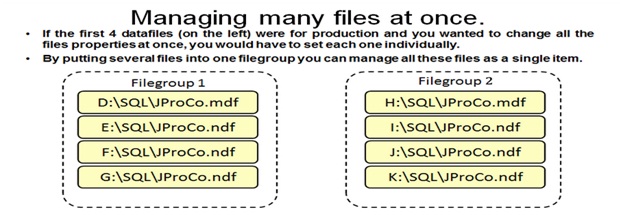 Beginners guide to sql server: Files and File groups