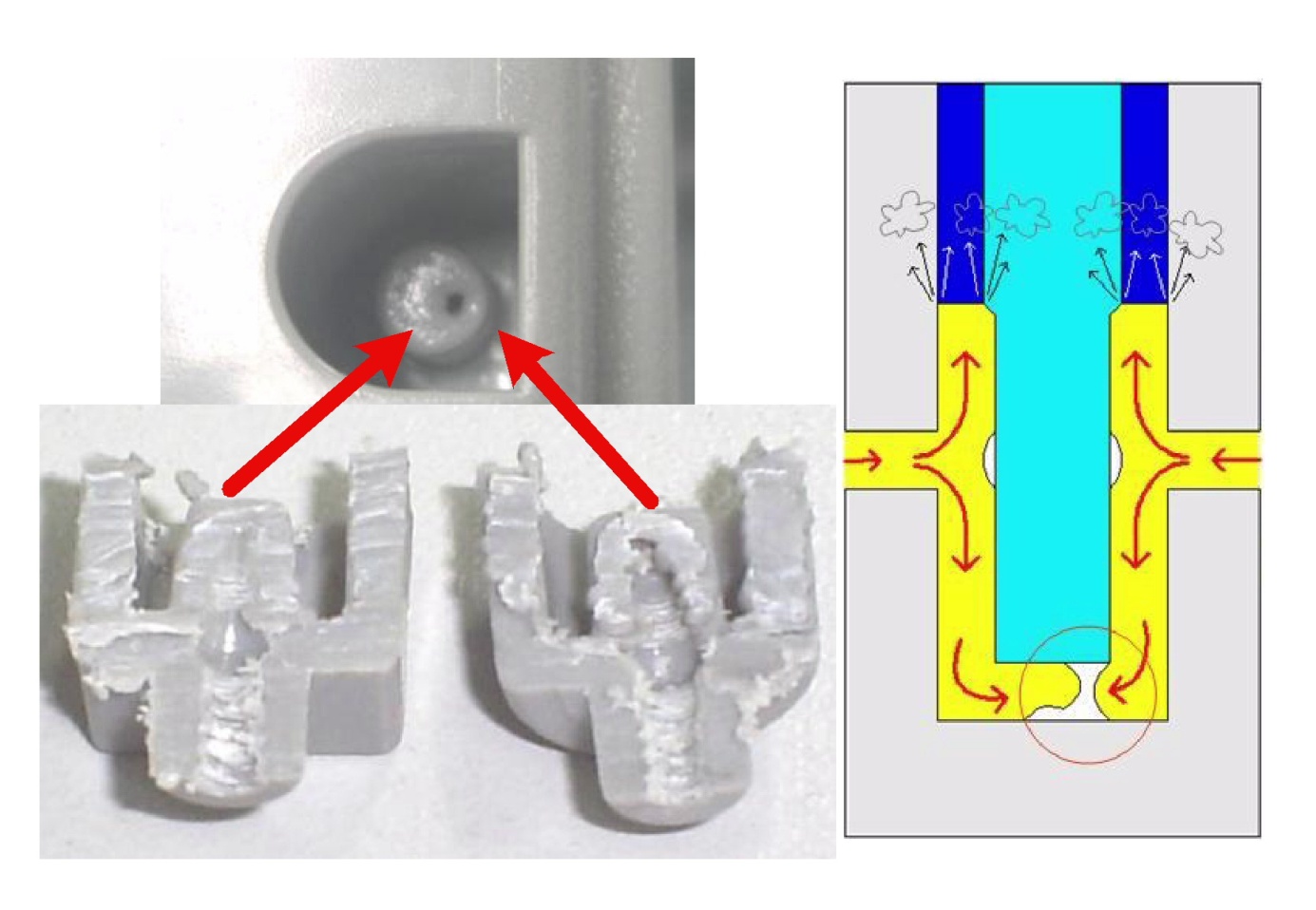 Proses Injeksi Plastik: Short Mold Karena Gasvent Kurang Memadai.