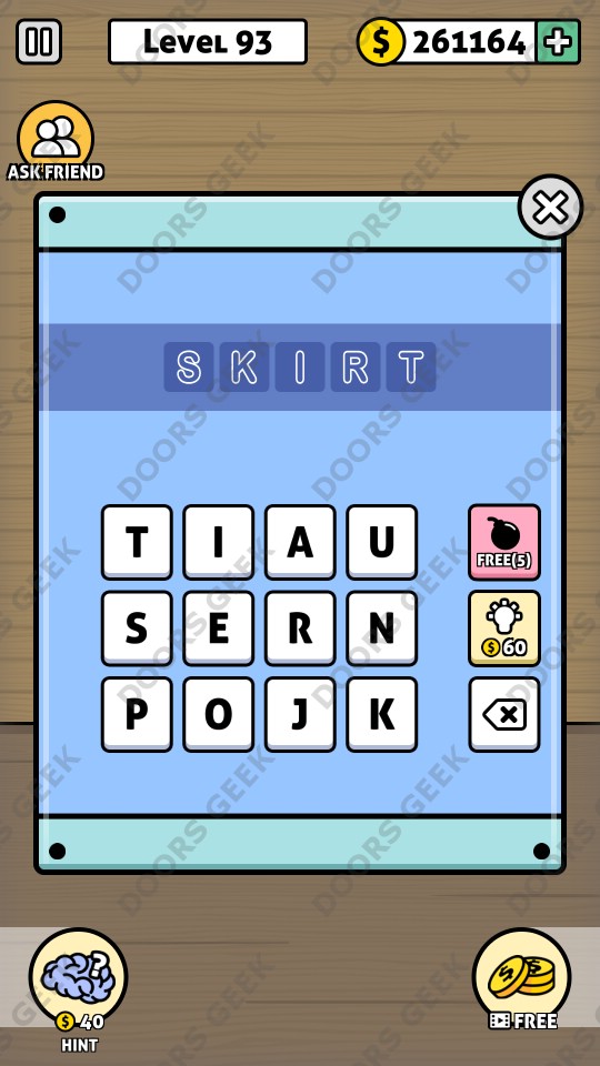 Escape Room: Mystery Word Level 93 Answer ~ Doors Geek