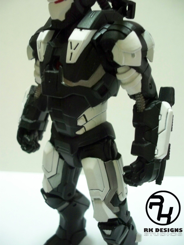 R.K. Designs Studio: Hasbro 6" War Machine Repaint (HT Milk ver. scheme)