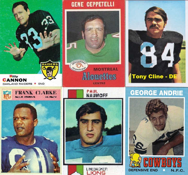 1967 Football Cards: RIP - 2018