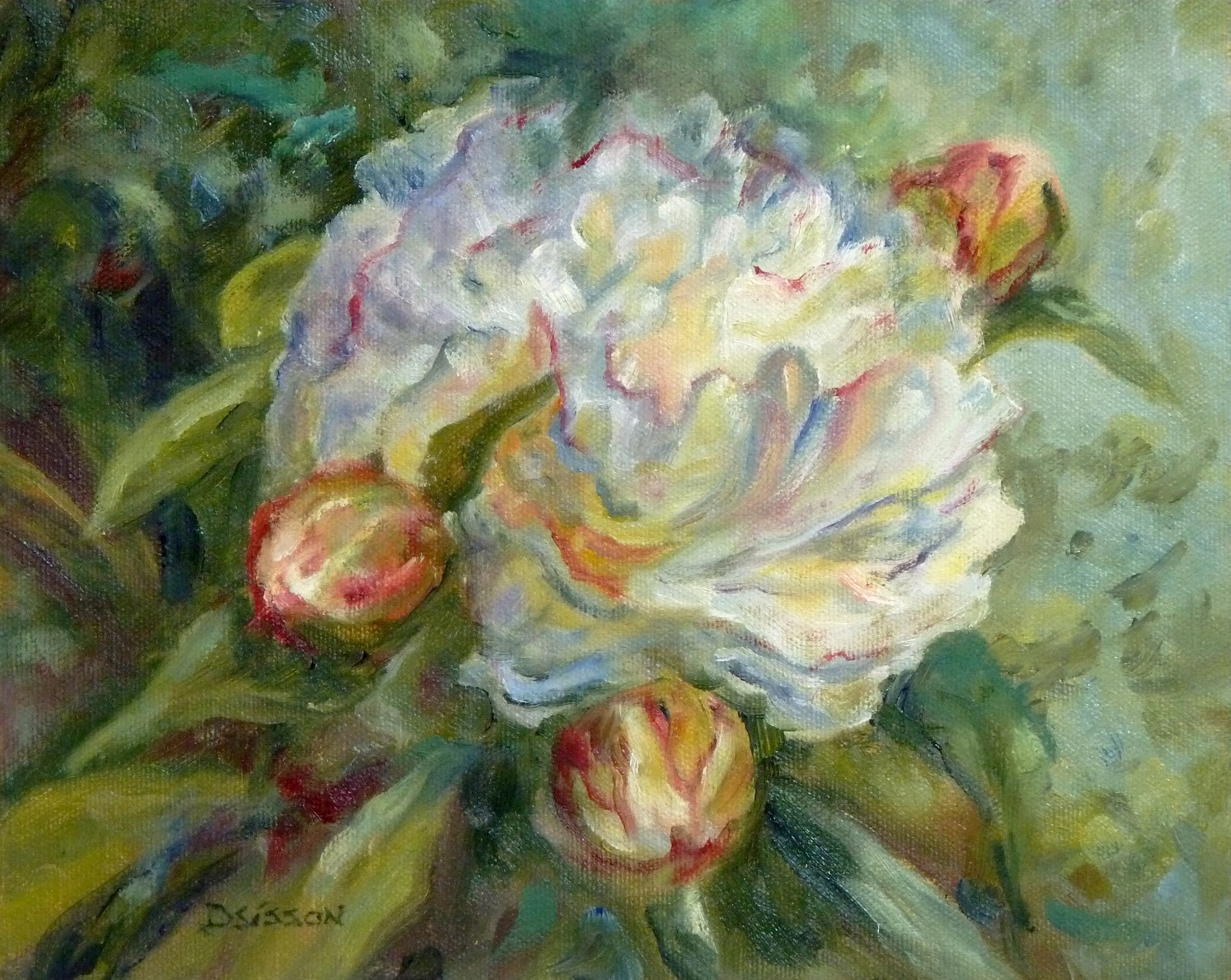 Daily Painting Projects: Dreamy Peonies Oil Painting Flowers Art Still ...