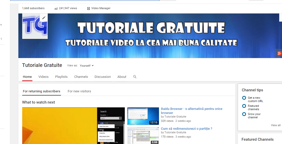 Tutoriale Gratuite: 2 ani de tutoriale video