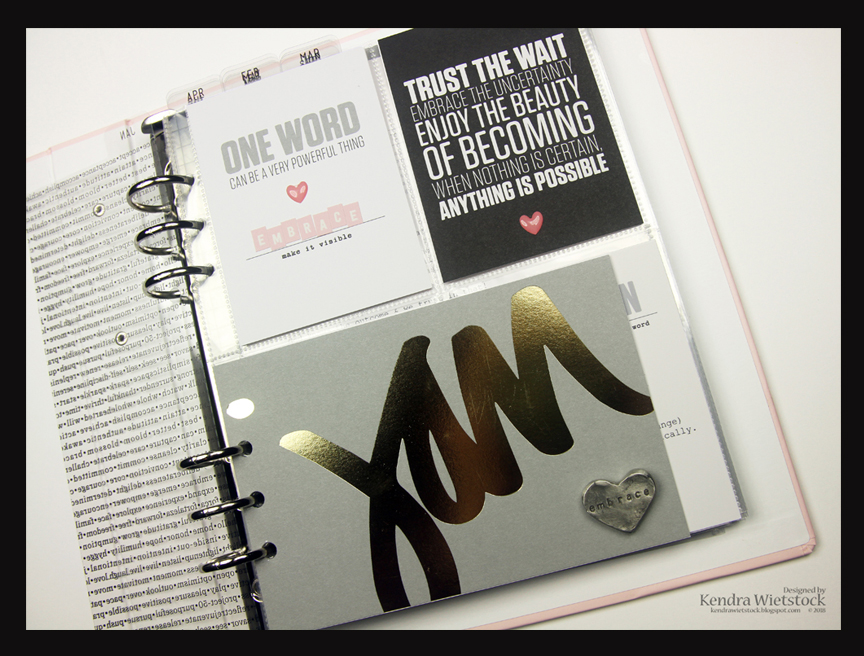 Kendra's Paper Creations: {Embrace} One Little Word ~ January Prompt