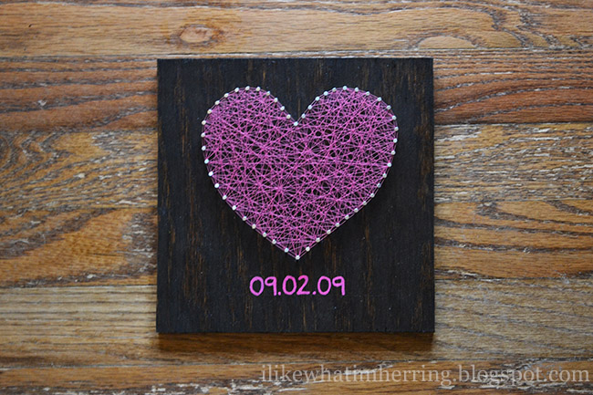 i like what i'm herring: heart string art