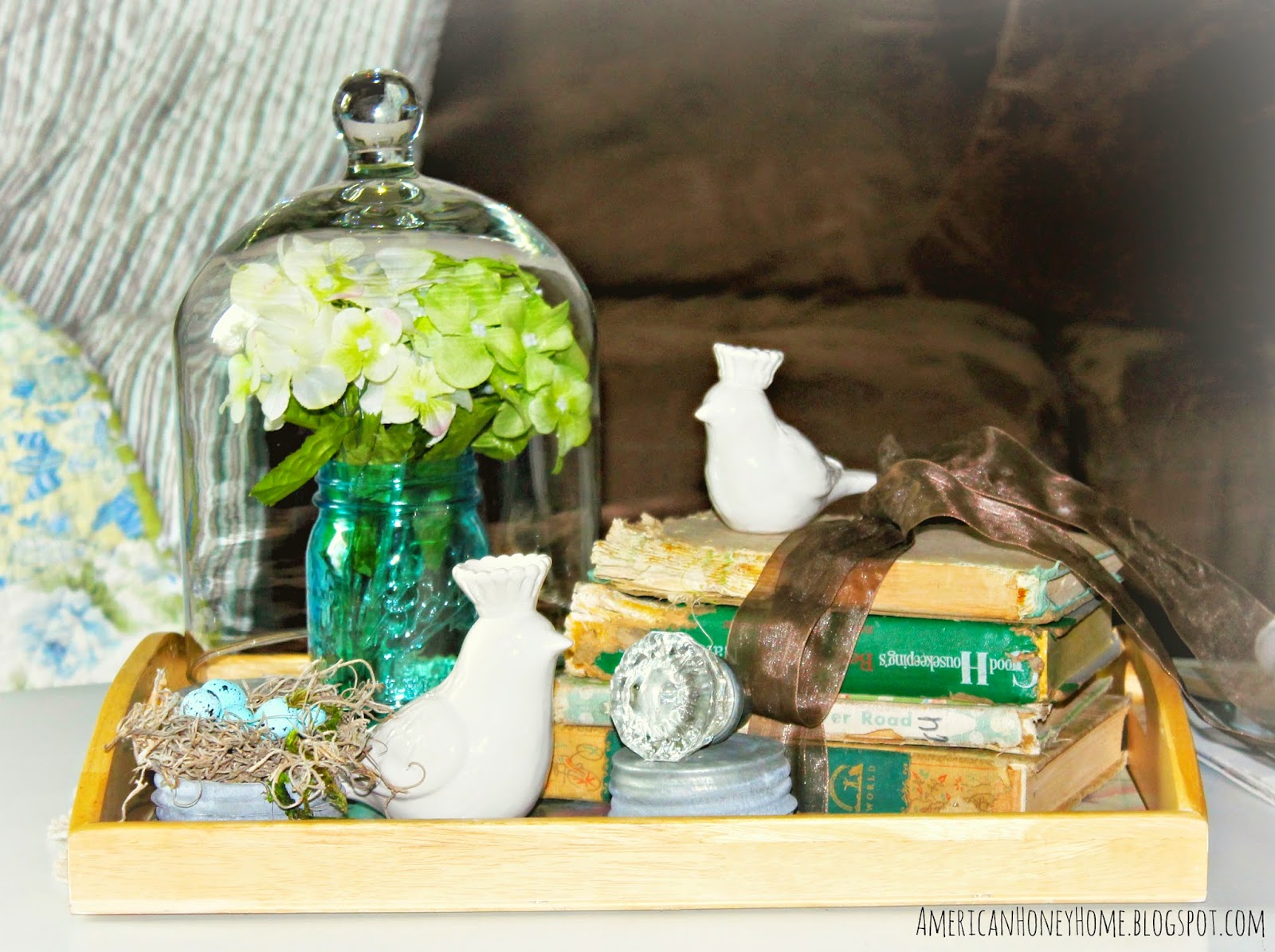 American Honey Home: Spring Coffee Table Vignette
