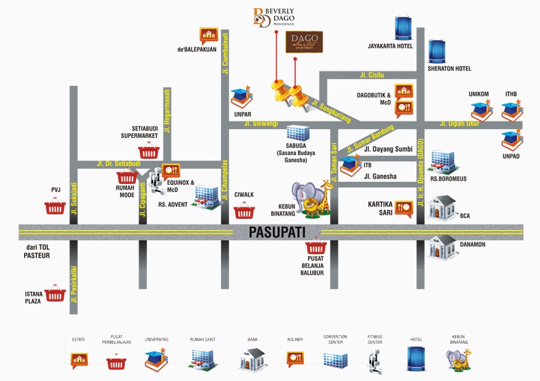 Apartemen Istana Group: Peta Lokasi Dago Suites Apartment