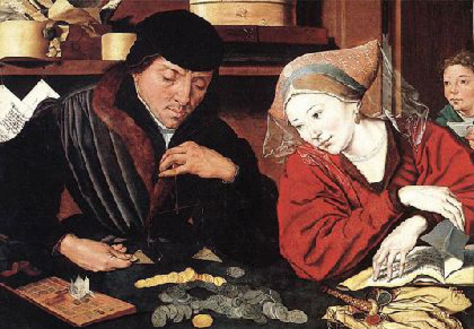 Oil Painting Replica The Banker and His Wife by Marinus Van ...
