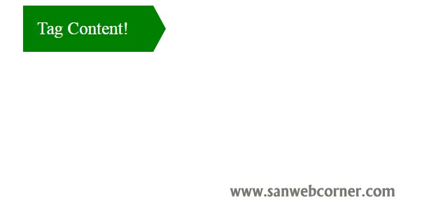 How to create Tag Shape using css
