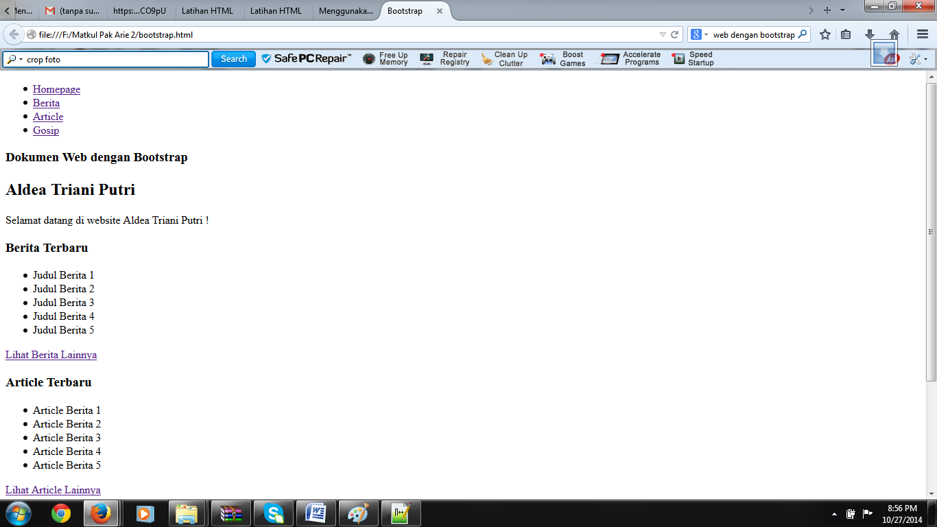 Membuat Kop Surat Dengan Html Css - Delinewstv