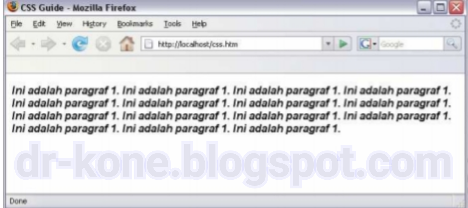 Membuat teks Bold dengan CSS - Dr. Kone