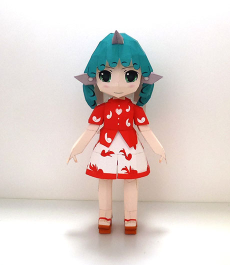 Touhou Project: Aunn Komano Paper Model | Paperized Crafts