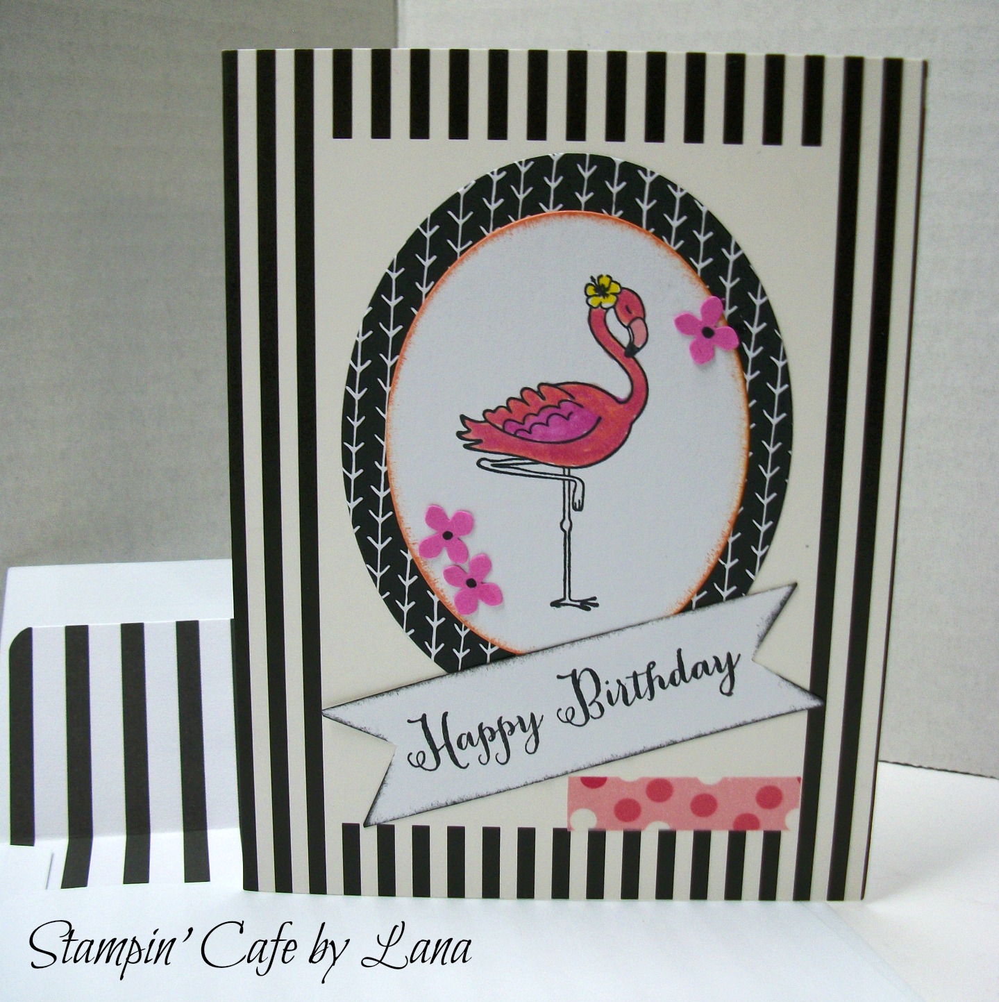 Stampin' Cafe by Lana: Pink Flamingo Card