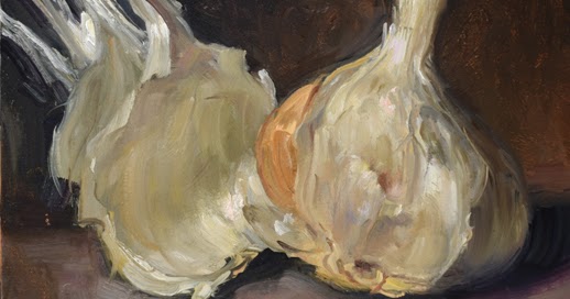 a painting a day: Garlic