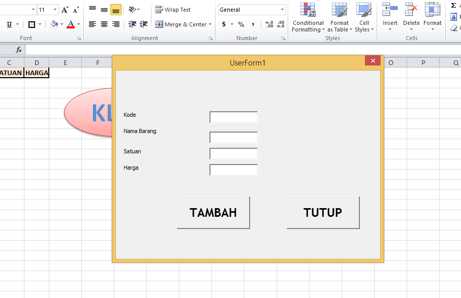 Membuat Form Isian Data Sederhana dengan Macros di Excel