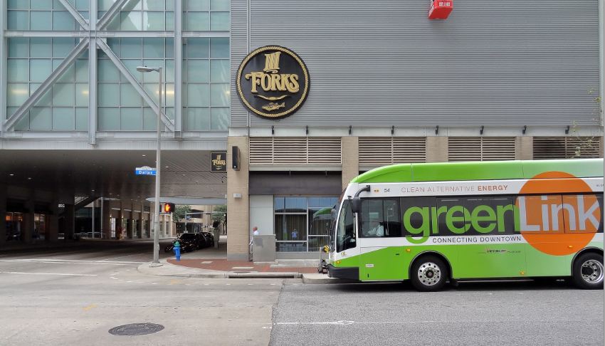 Houston in Pics: GreenLink Bus to Downtown Location including Dining Ve