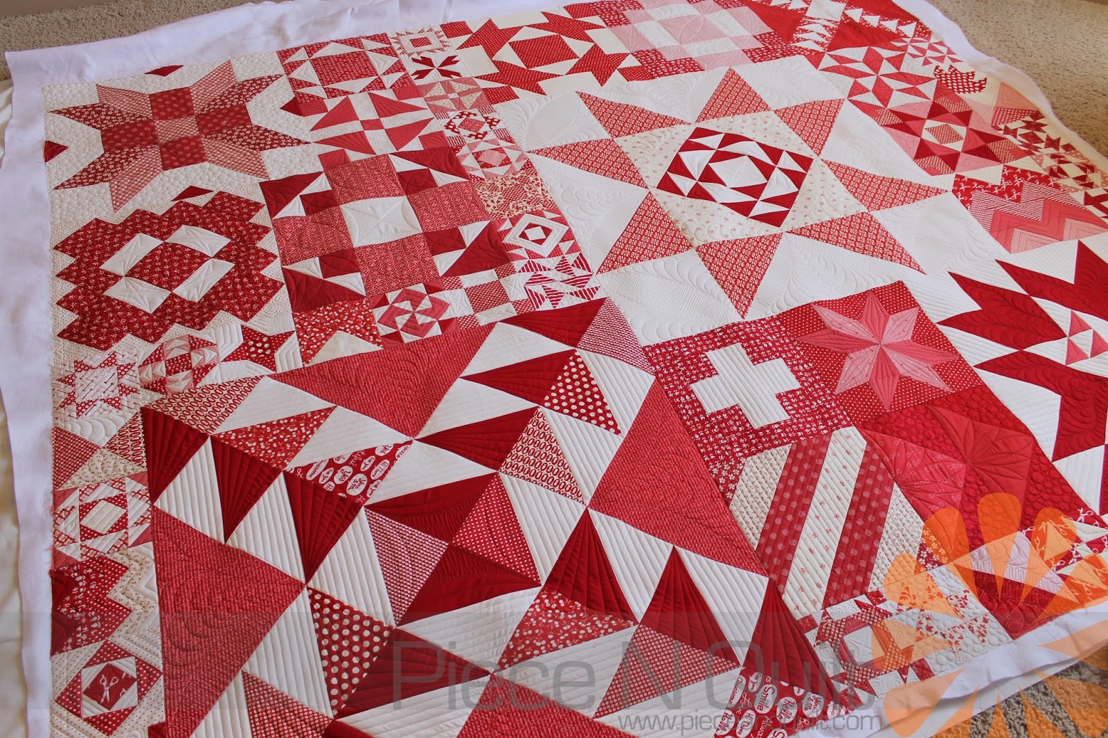 Piece N Quilt: Modern Building Blocks - Red & White Version - Custom ...